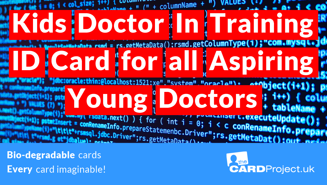 Kids Doctor In Training ID Card for all Aspiring Young Doctors