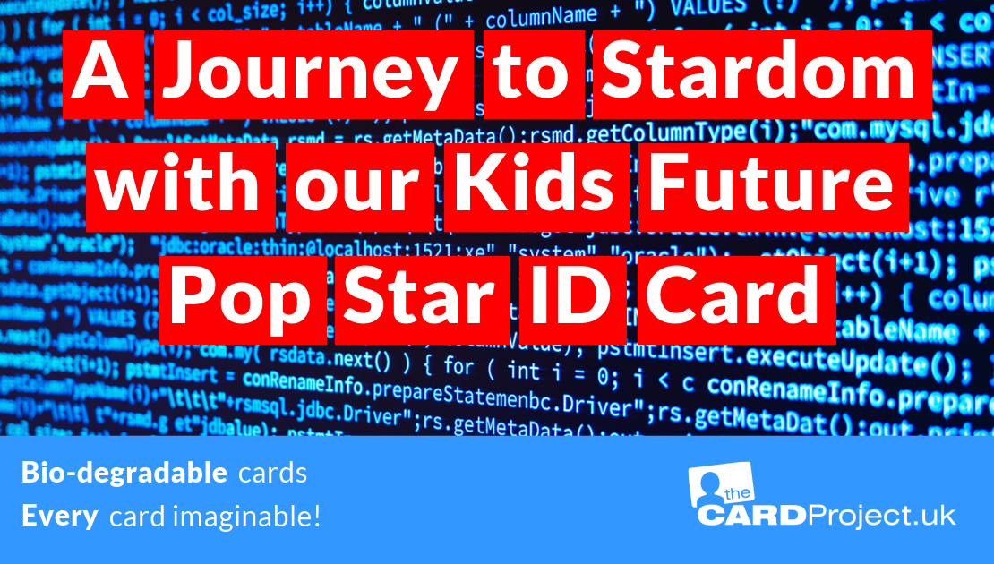 A Journey to Stardom with our Kids Future Pop Star ID Card