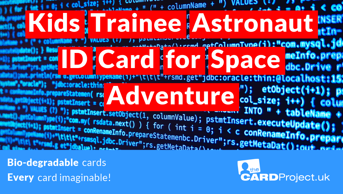 Kids Trainee Astronaut ID Card for Space Adventure