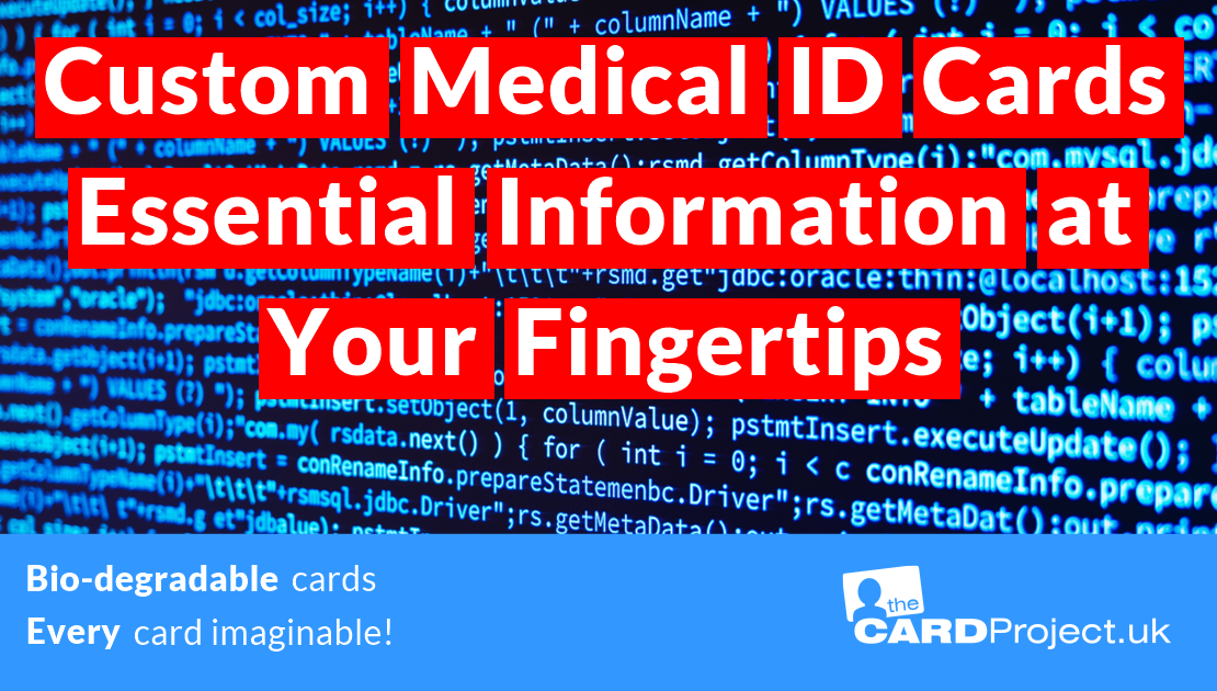 Custom Medical ID Cards Essential Information at Your Fingertips